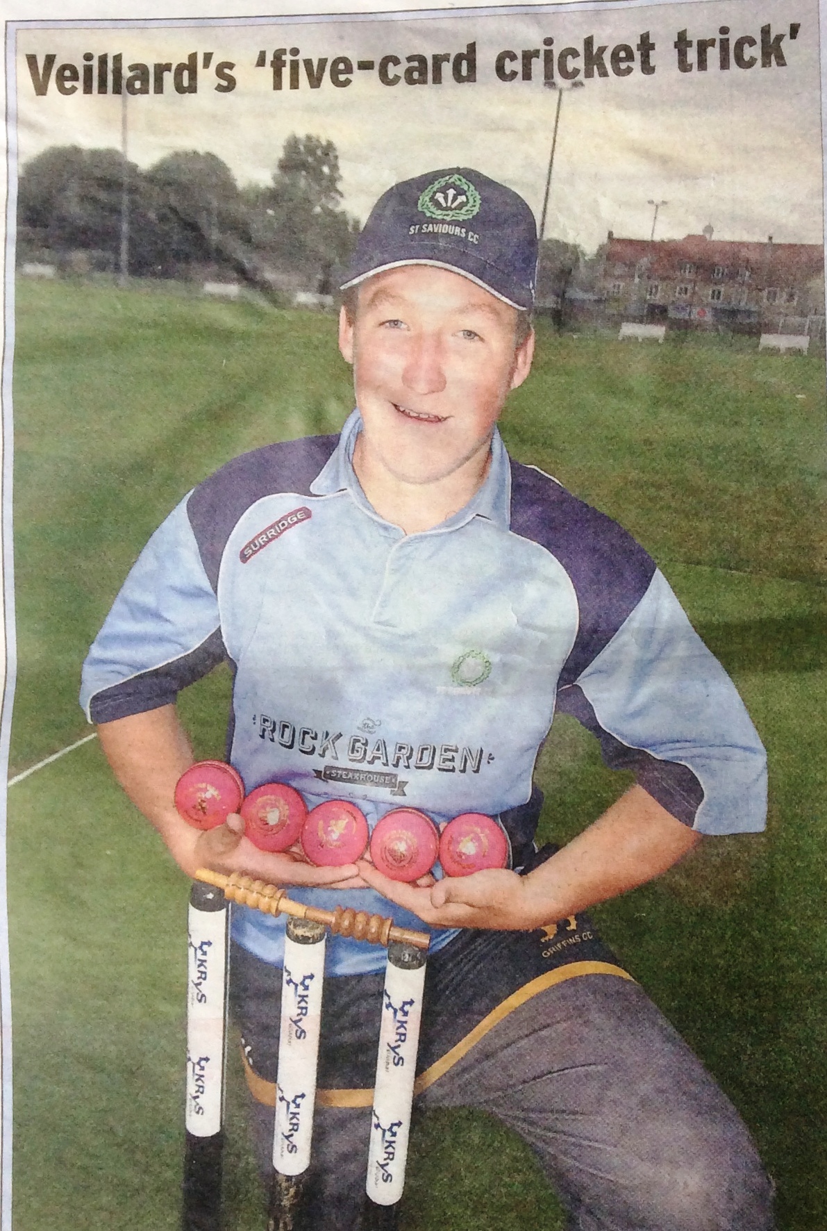 Tom Veillard 5 card trick | Guernsey Cricket Stats